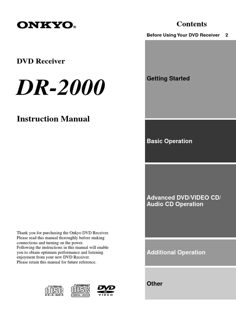 Dr-2000 Manual e | PDF | Compact Disc | Antenna (Radio)