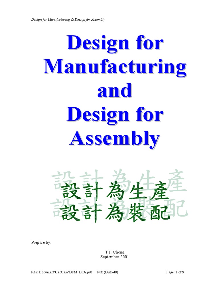 DFM Dfa | PDF | Design | Reliability Engineering