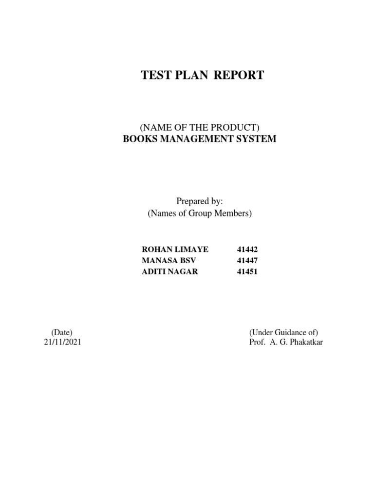 STQA Mini-Project TEST-PLAN Report | PDF | Unit Testing | Software