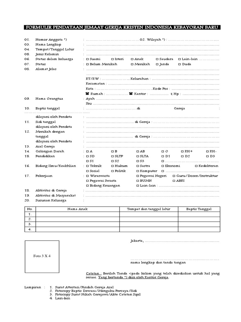 Formulir Menjadi Anggota | PDF