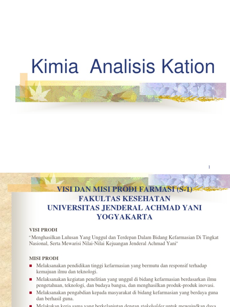 P10 Kimia Analisis Kation | PDF