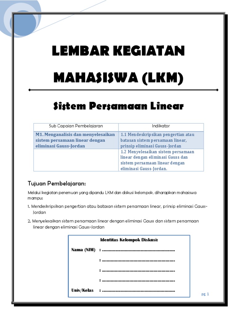 LKM 1 | PDF