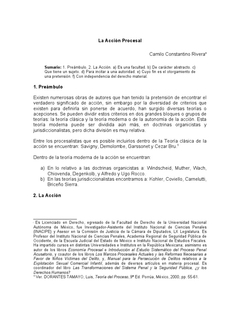 La Acción Procesal | PDF | Ley procesal | Jurisdicción