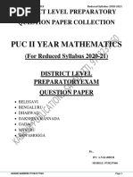 PUC II Maths Passing Package | PDF