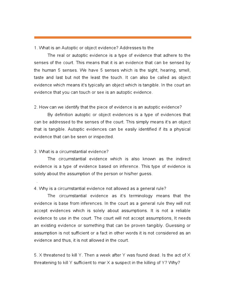 Autoptic Evidence Act | PDF