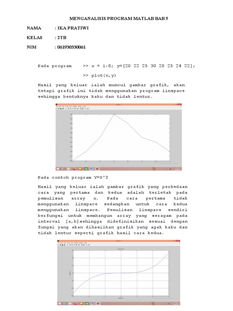 Analisis Bab 5 Matlab Ika Pratiwi 2TB | PDF | Metode & Bahan Ajar