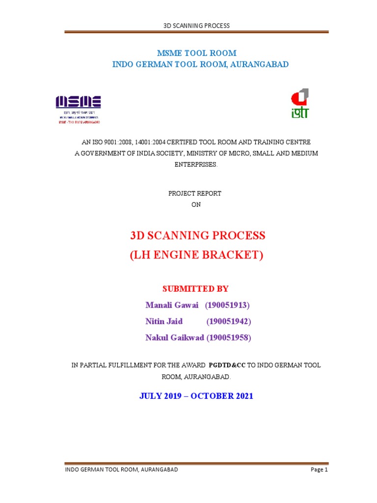 3d Scanning Final Report | PDF | 3 D Computer Graphics | Image Scanner