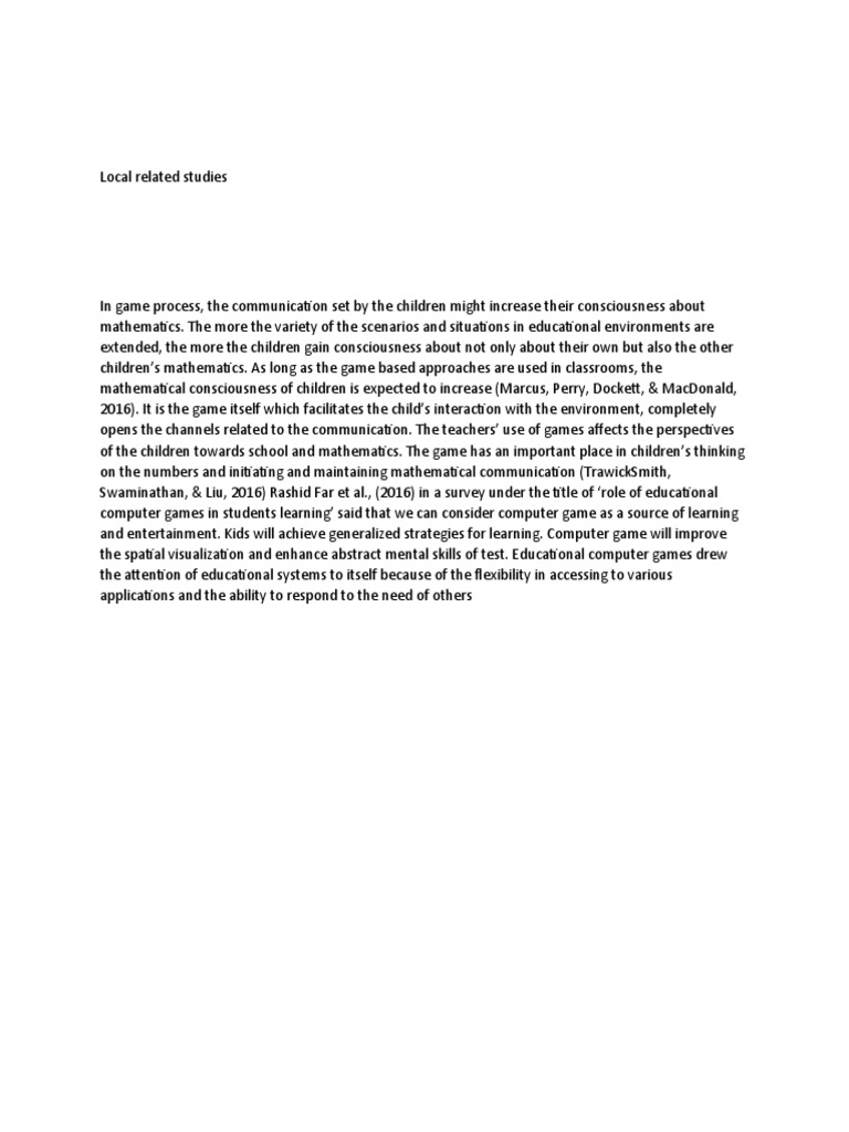 Local Related Studies | PDF