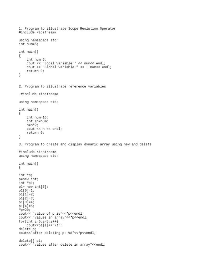 Sample Programs UNIT 1 | PDF