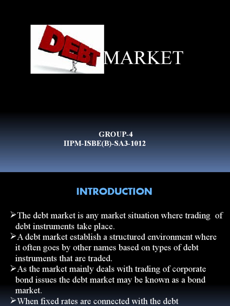 Indian Debt Market Overview | PDF | Securities (Finance) | Bonds (Finance)