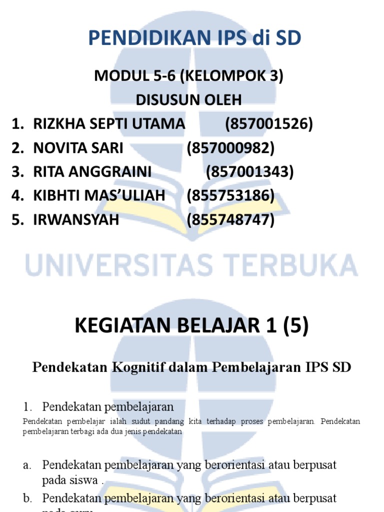 PENDIDIKAN IPS Di SD MODUL 5-6 | PDF