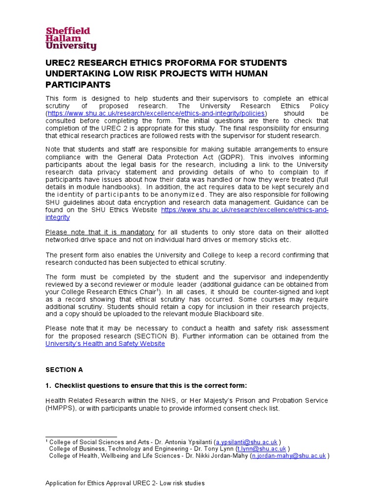 UREC2 Low Risk Human Participants 2021-22 | PDF | Qualitative Research | Social Media