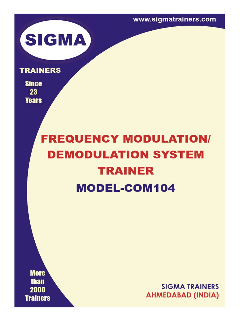 Frequency Modulation/ Demodulation System Trainer: MODEL-COM104 | PDF | Detector (Radio ...