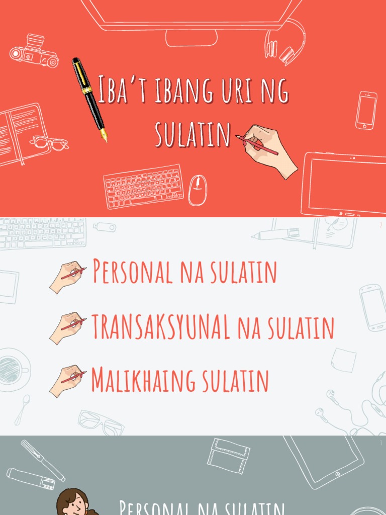 4 Ibat Ibang Uri NG Sulatin | PDF