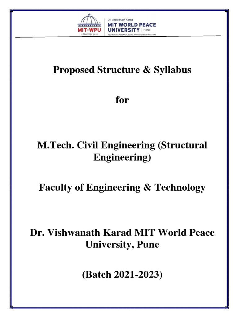 MTech Structural Engineering | PDF | Stress (Mechanics) | Hypothesis