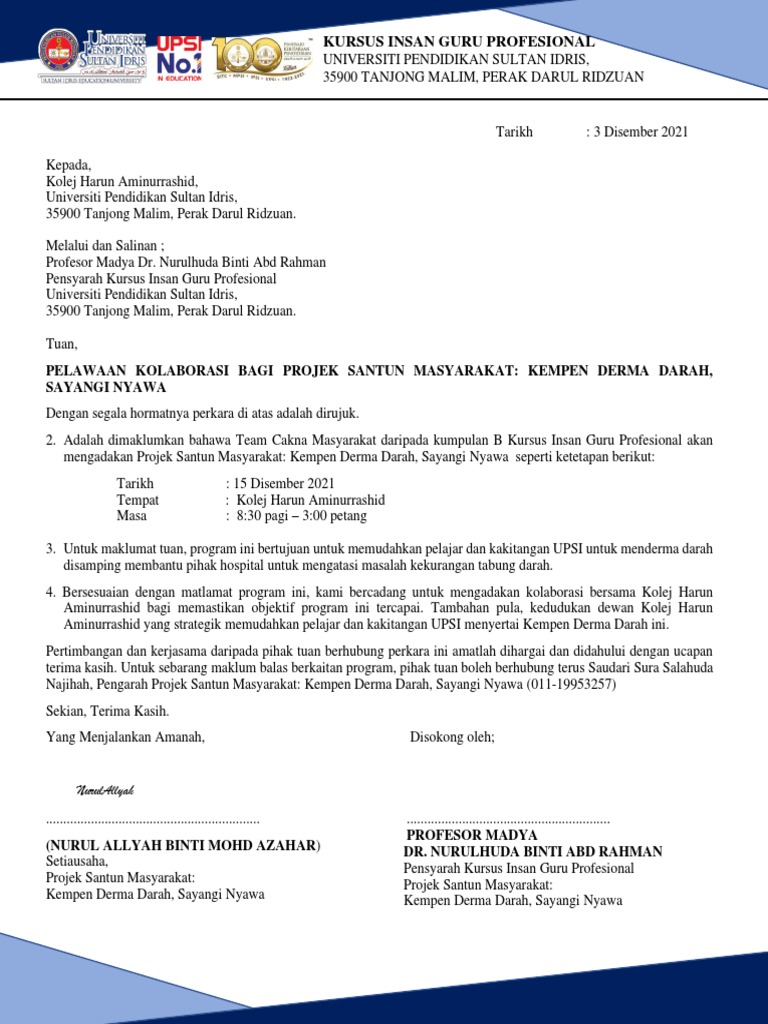 Surat Kolaborasi KHAR | PDF