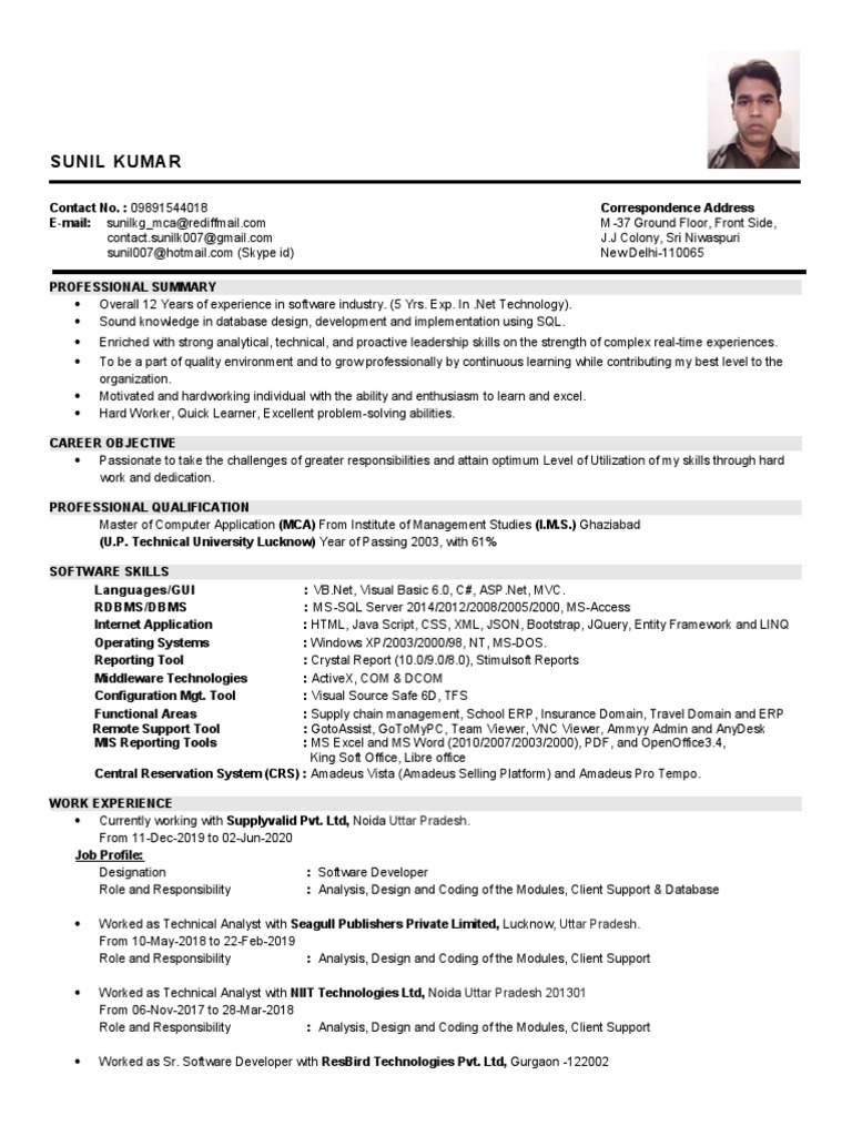 Sunil Kumar: Uttar Pradesh | PDF | Microsoft Sql Server | Databases