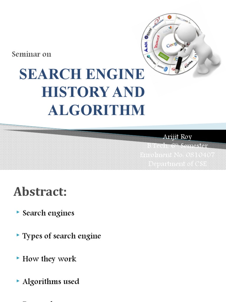 Search Engine History and Algorithm | PDF | Online Databases | Search ...