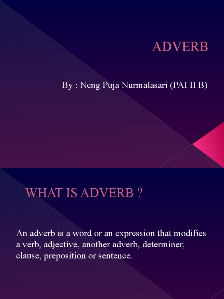 Adverb | PDF | Language Arts & Discipline