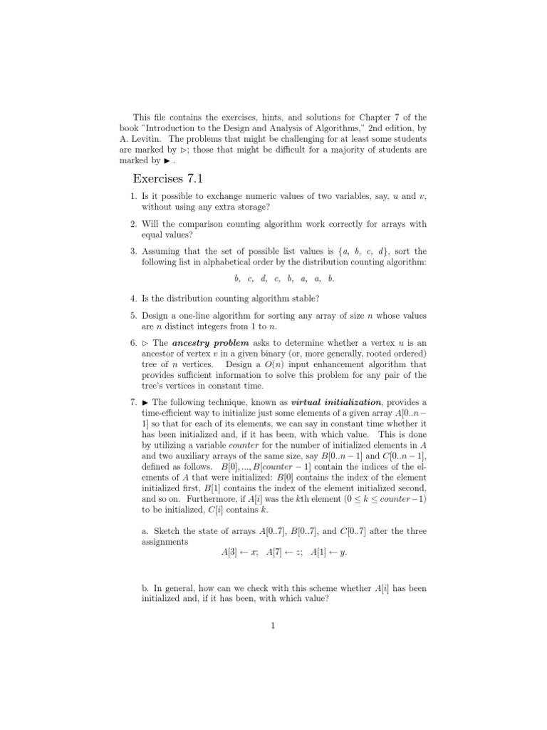 Solu 7 Pdf Matrix Mathematics Algorithms And Data Structures