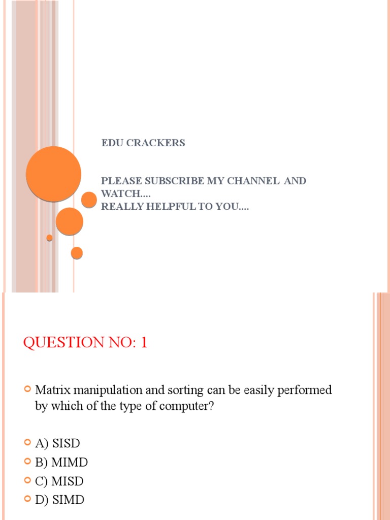 Edu Crackers 4 | PDF | Central Processing Unit | Concurrent Computing