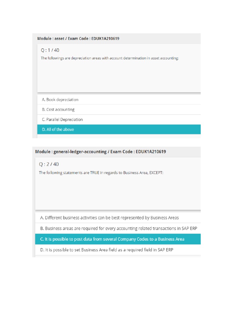 Soal Ujian SAP AC010 Batch 1 20 Juni 21 | PDF