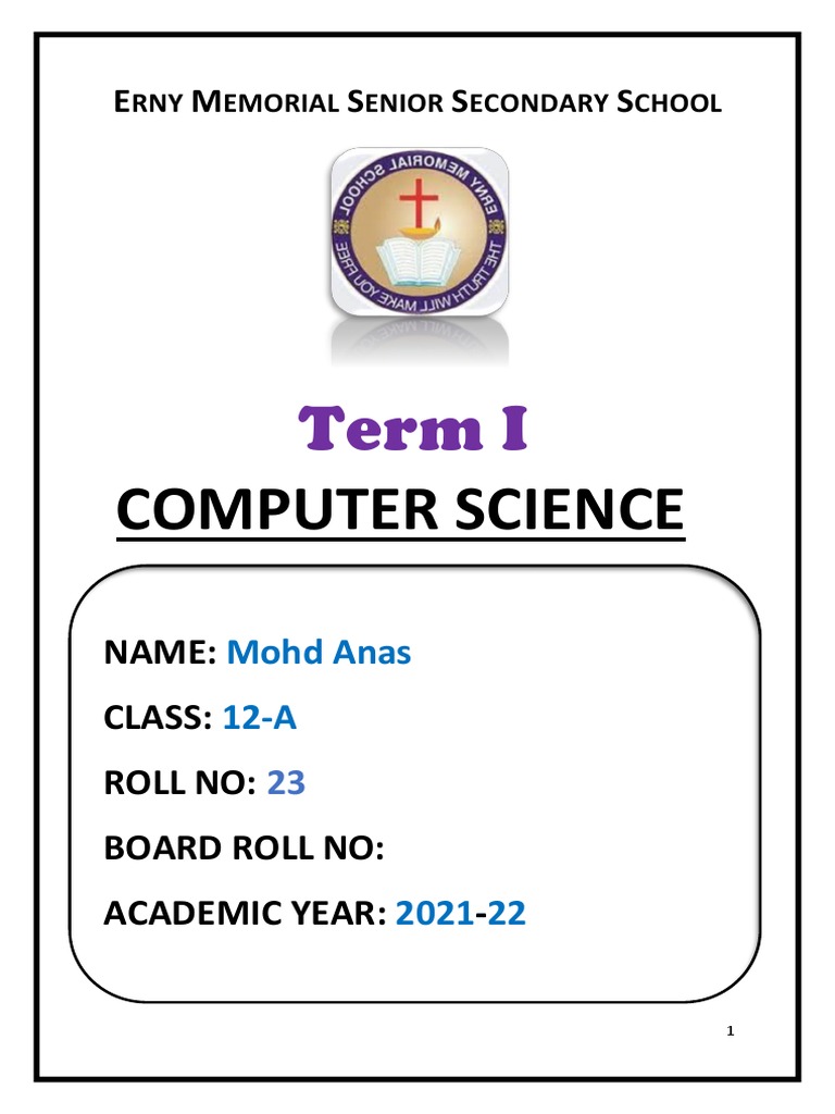 Computer Science: Term I | PDF | Subroutine | Algorithms
