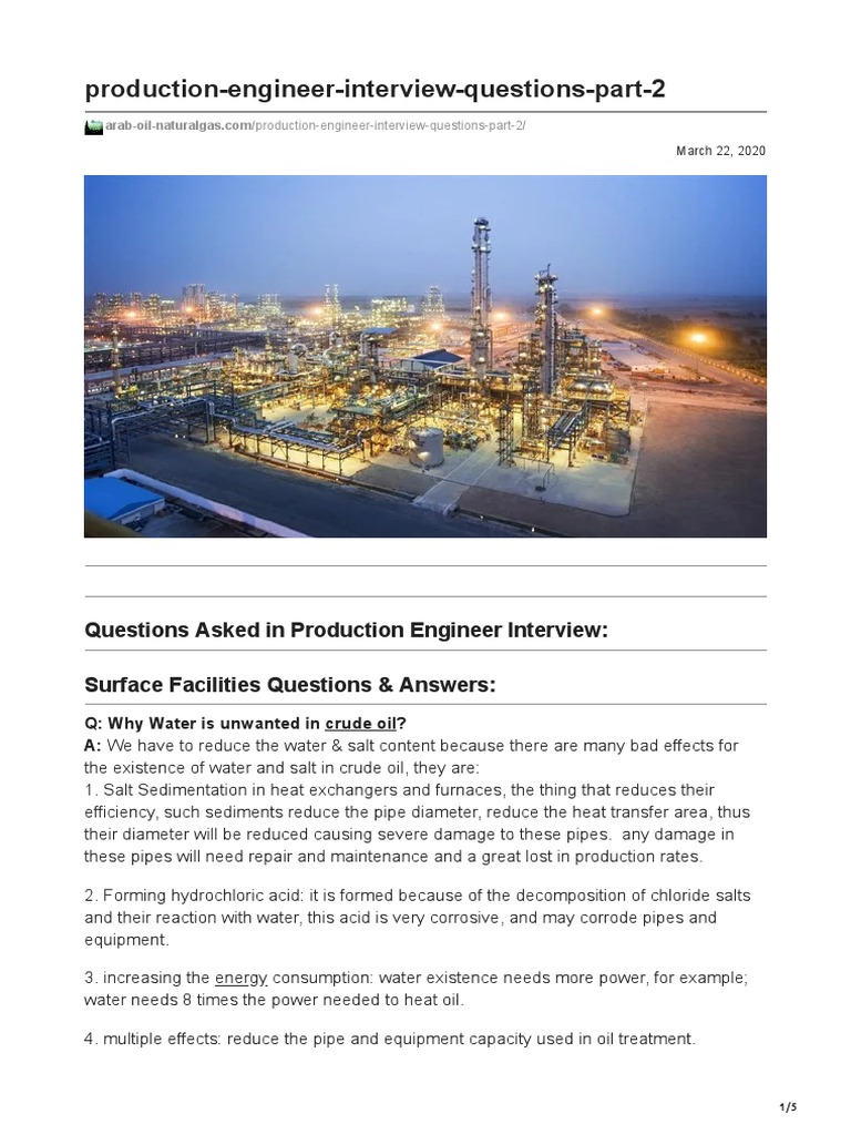 Production Engineer Interview Insights | PDF | Emulsion | Liquids