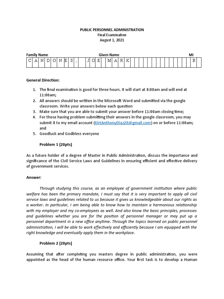 PPA Exam | PDF | Employment | Goal