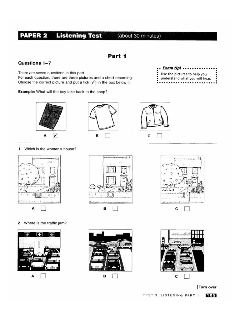 PET Practice Test Plus 1 - Listening Test 3 | PDF | Test (Assessment ...