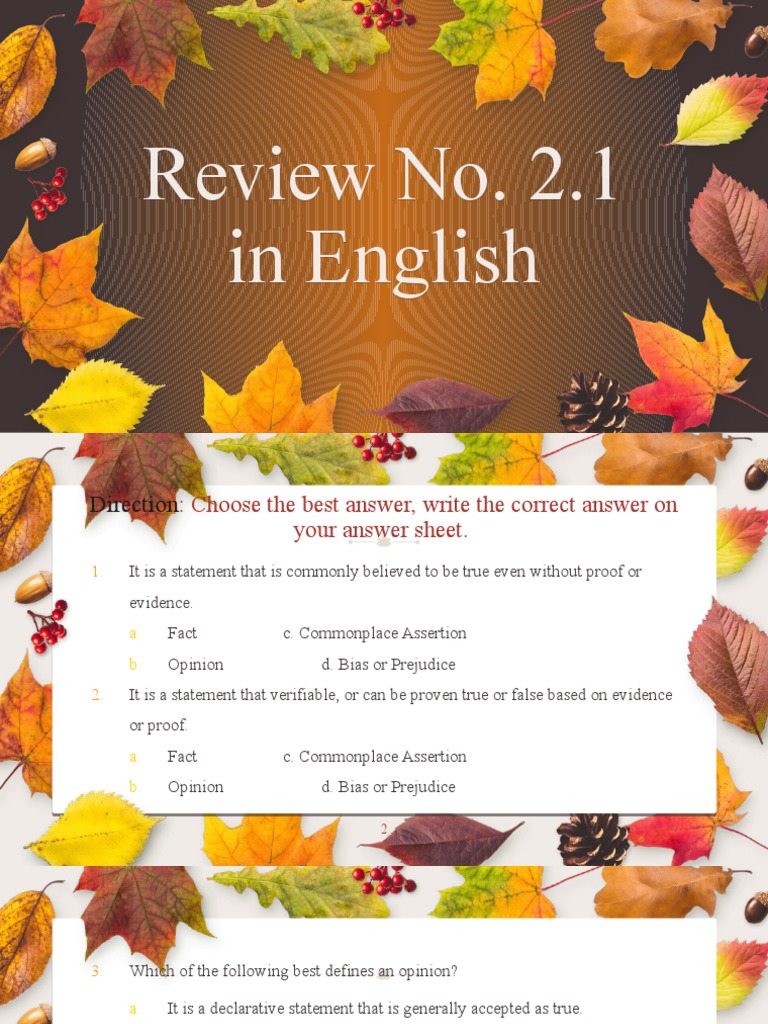 Review No. 2.1 in English | PDF | Evidence | Milk