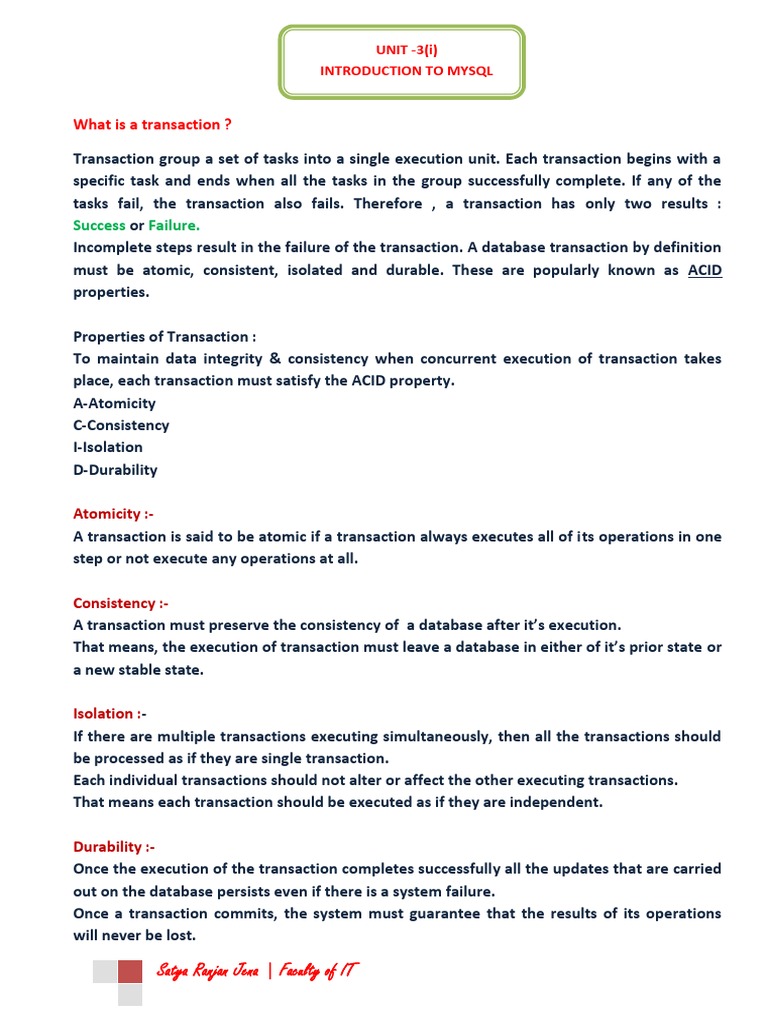 Properties And States Of Transaction Pdf Database Transaction Acid