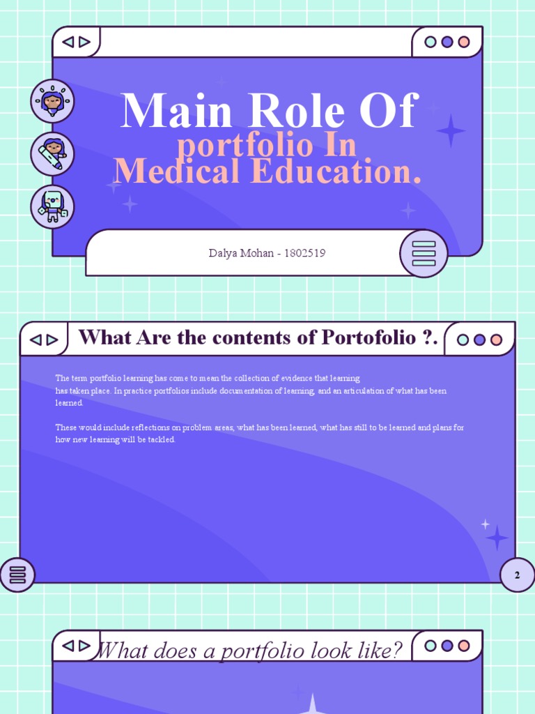 Main Role Of: Portfolio in Medical Education | Download Free PDF ...