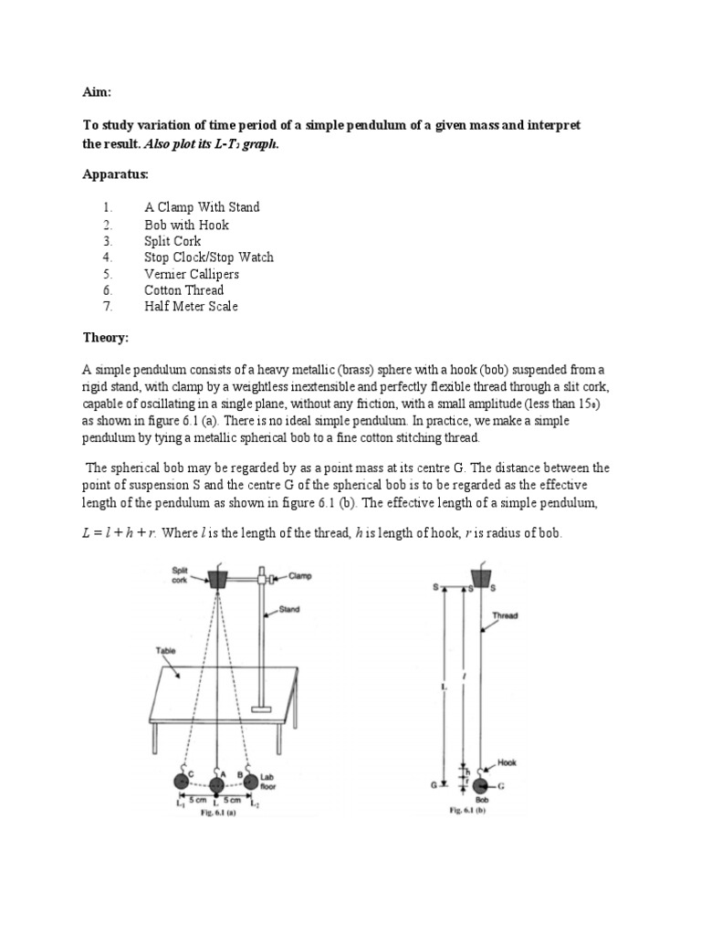 Simple Pendulum | PDF | Pendulum | Metrology