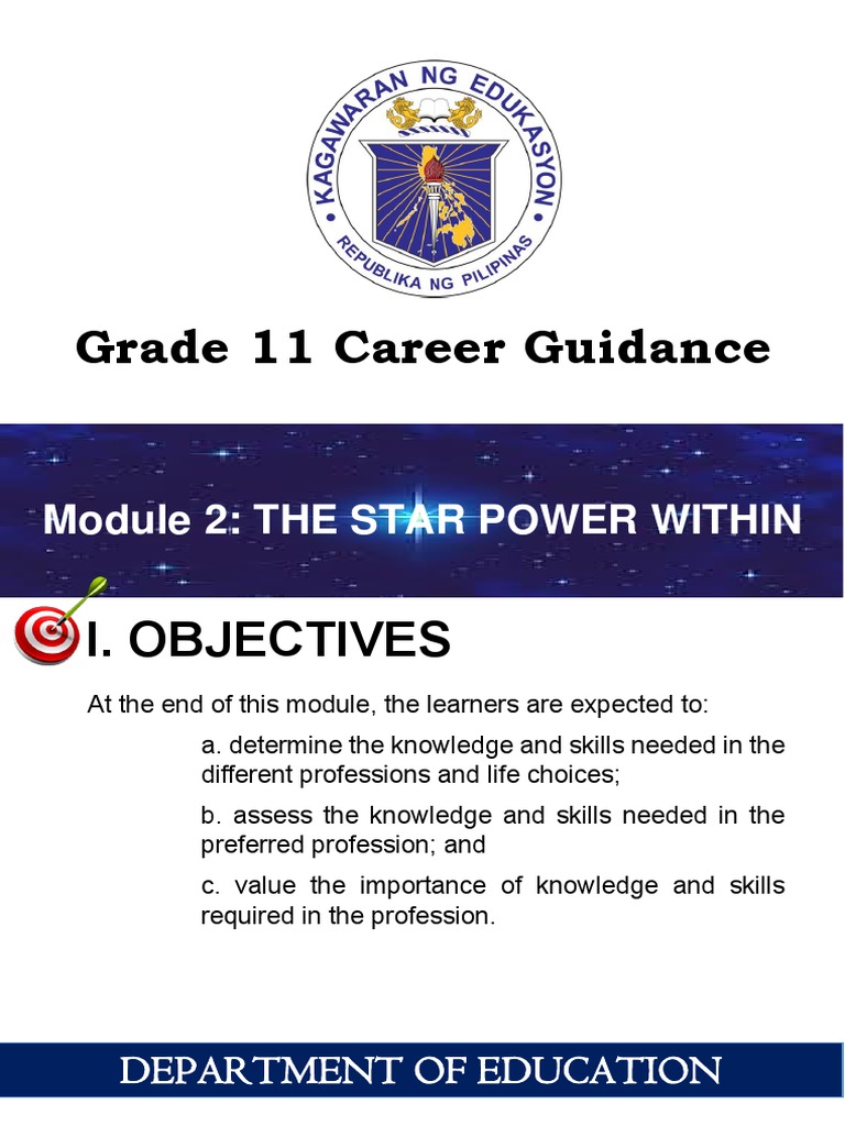 Grade 11 Career Guidance: Module 2: The Star Power Within | Download ...