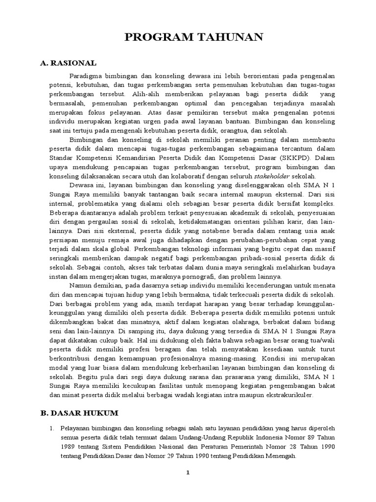 Program BK Kelas 11 | PDF | Karier & Perkembangan