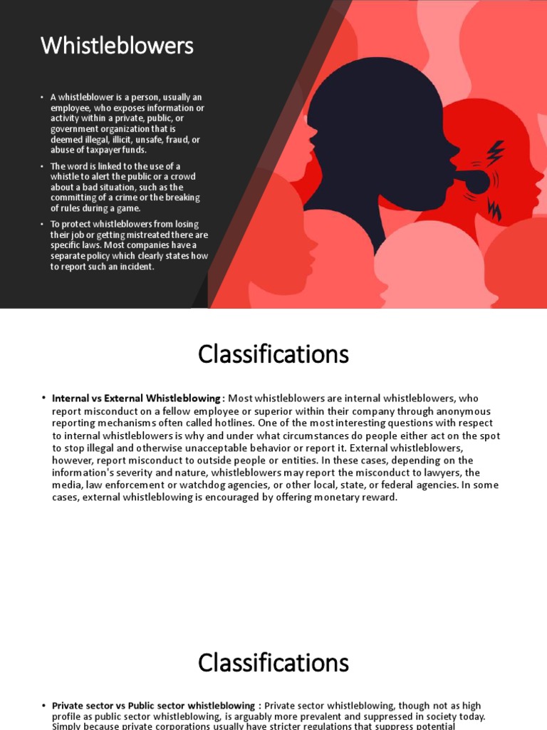 Whistleblowers | PDF | Whistleblower | Social Institutions