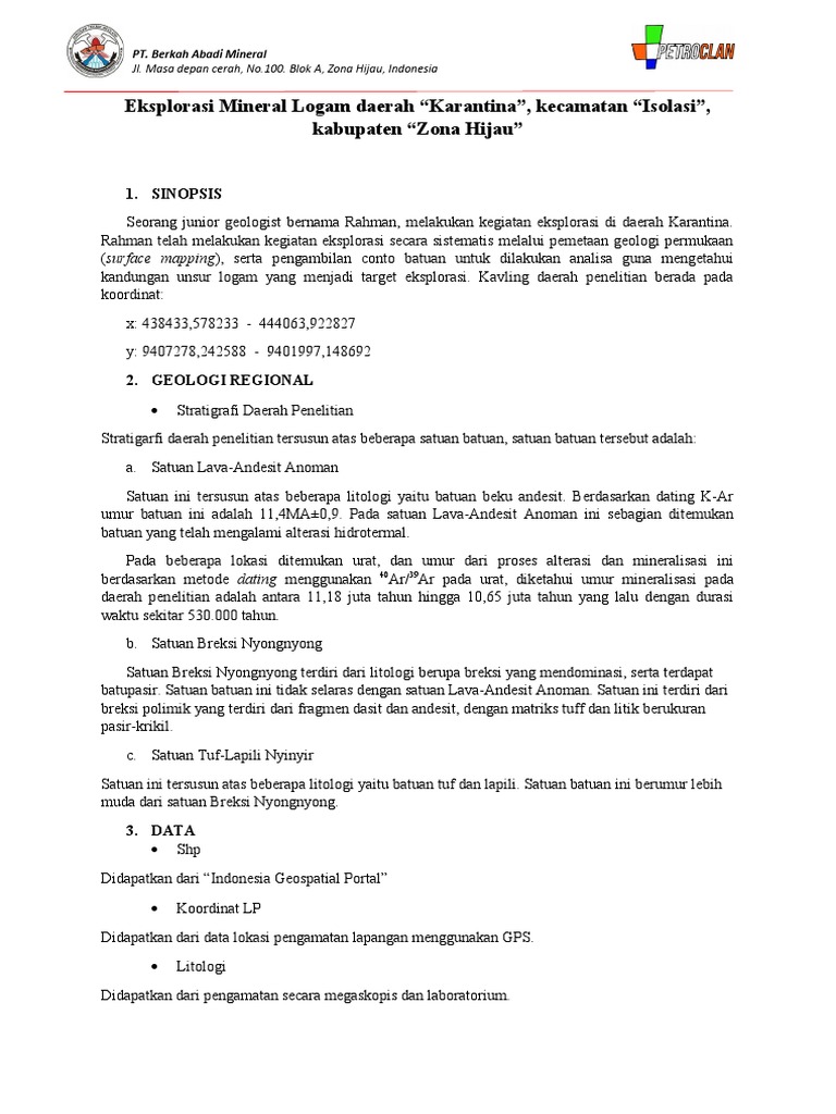 Junior Geologist | PDF