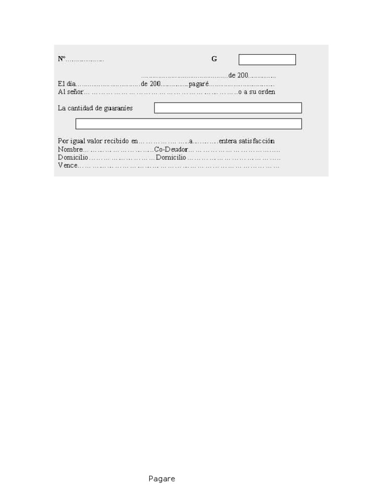 Pagare Dibujo | PDF