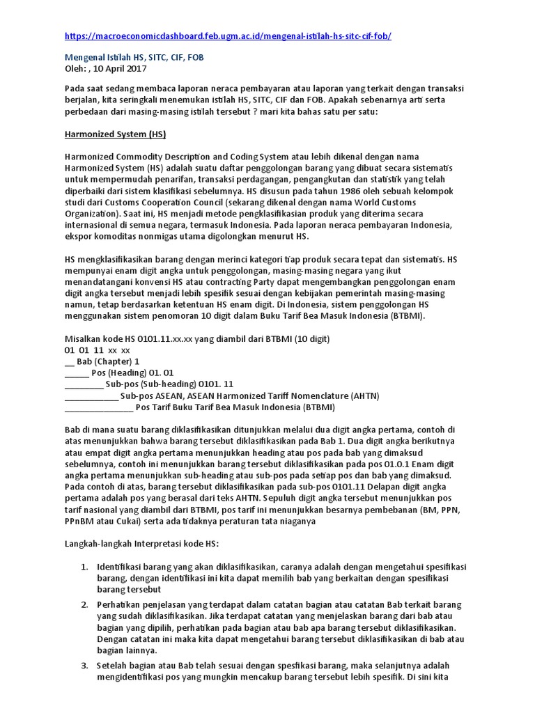 Maksud SITC 3 Digit | PDF
