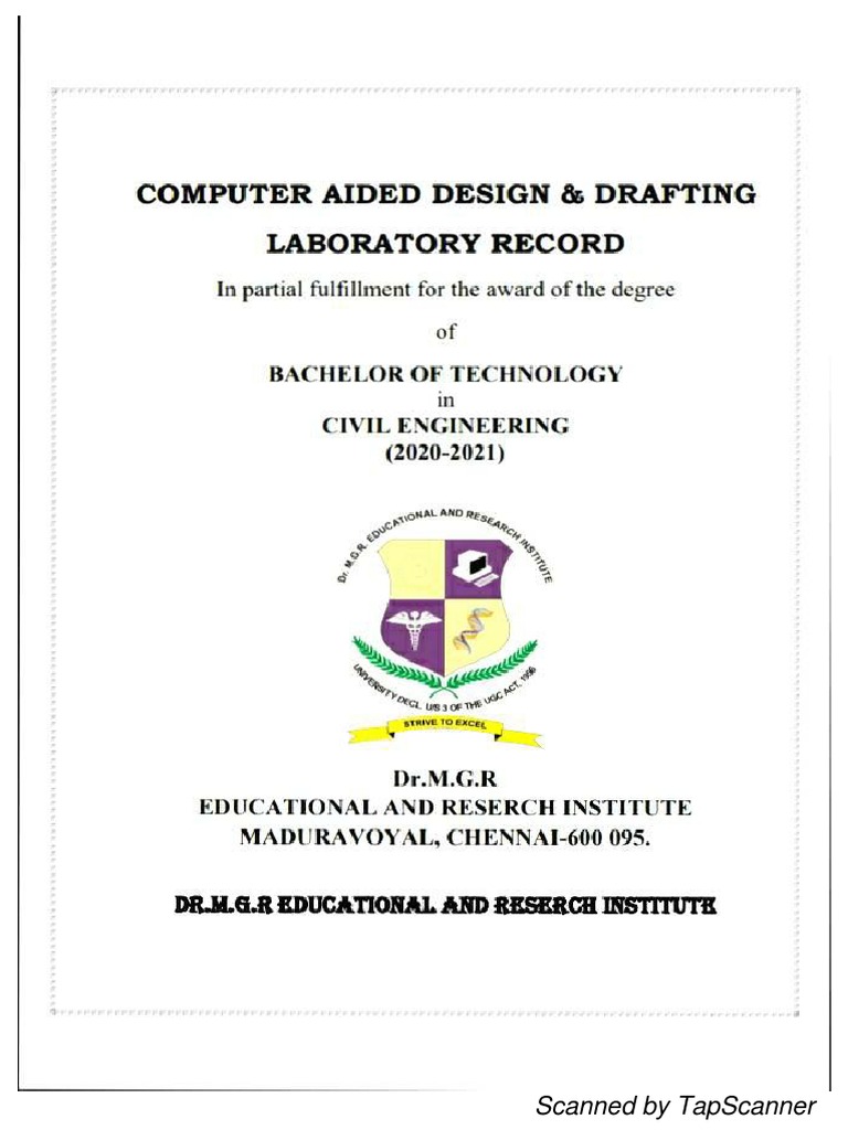 Basic Autocad Lab Record | PDF