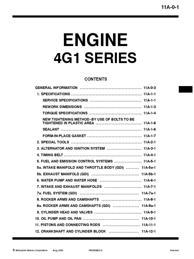 Proton Waja 1.6L 4G18 Engine Service Manual | PDF | Throttle | Piston
