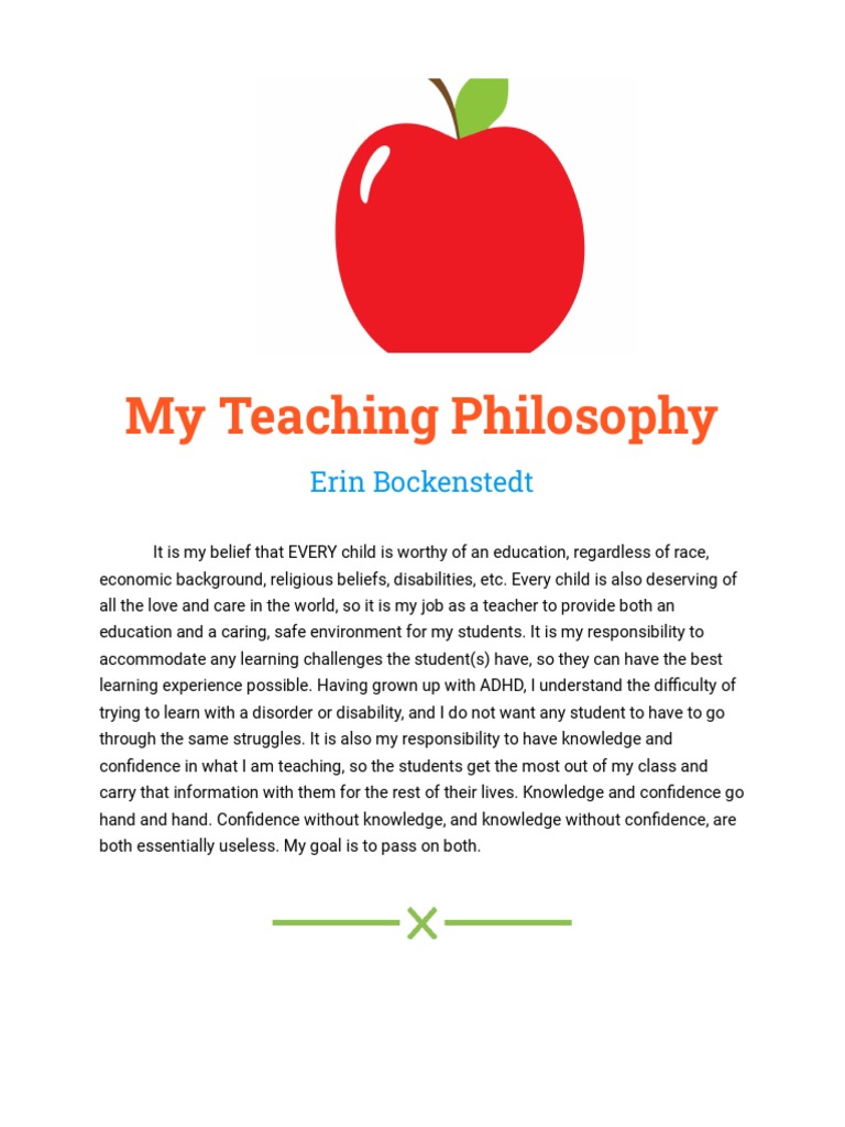 My Teaching Philosophy | PDF | Wellness