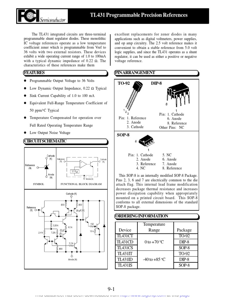 TL431AC | PDF | Electronic Circuits | Electrical Engineering