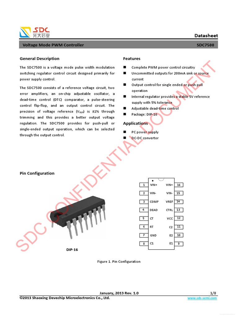 SDC7500 SDC | PDF | Amplifier | Power Supply