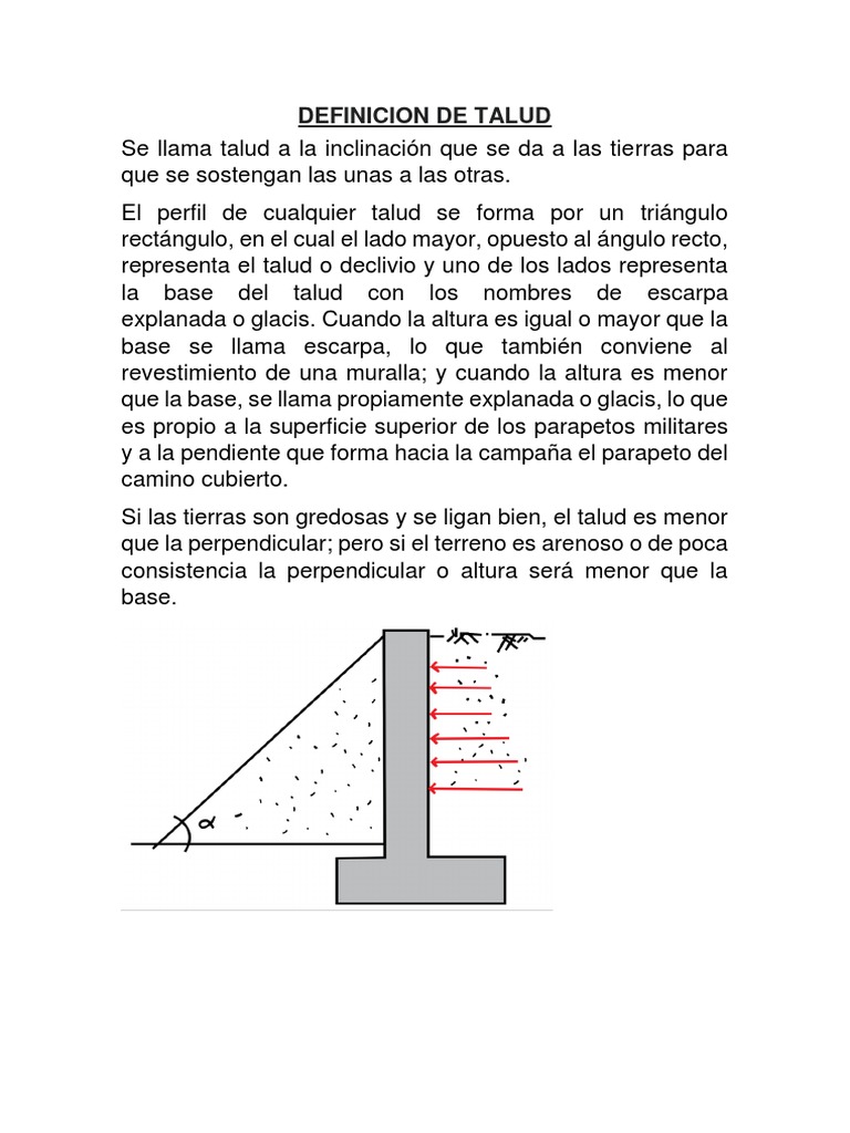 Definicion de Talud | PDF