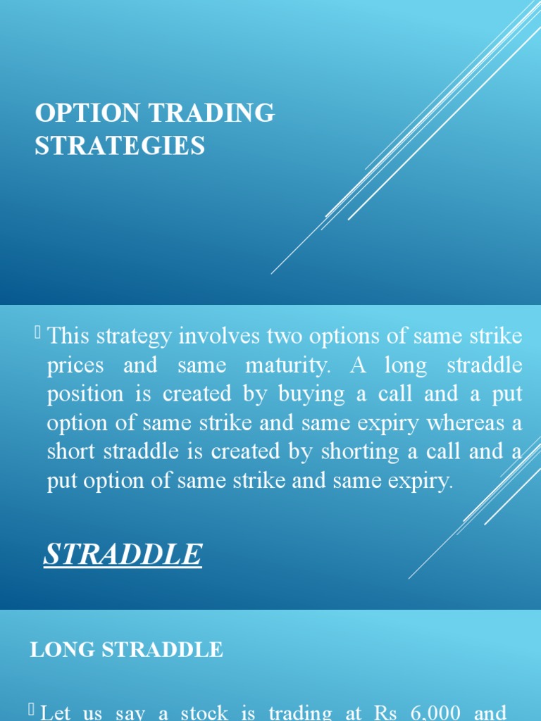 Option Trading Strategies | PDF | Put Option | Option (Finance)