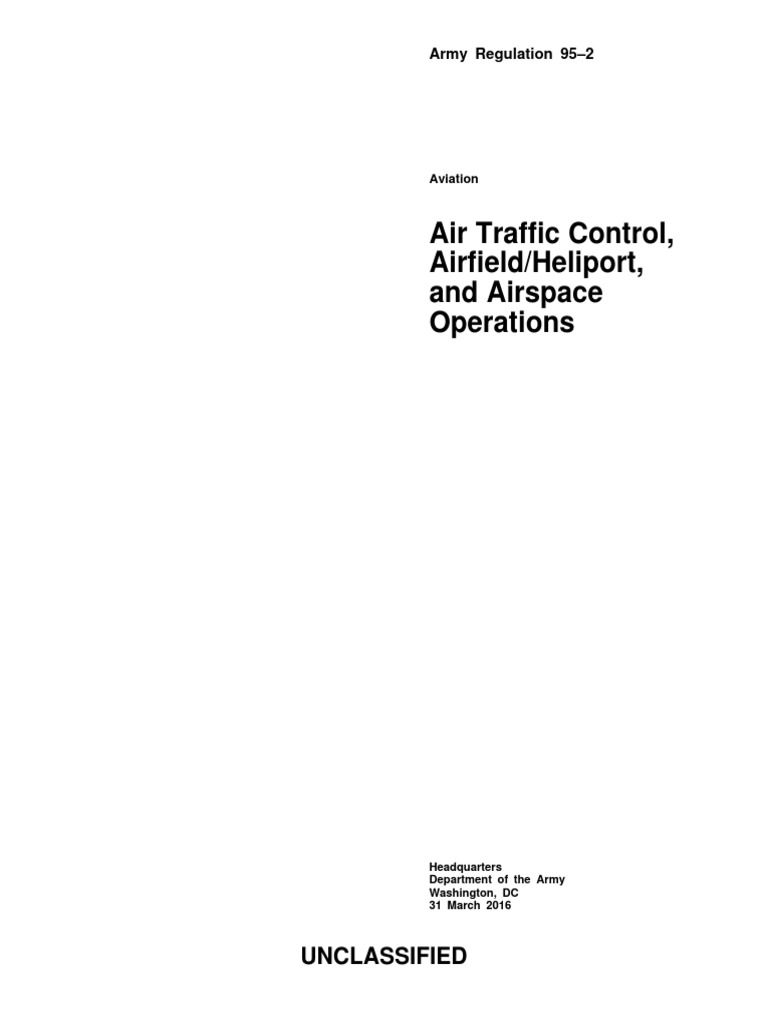 Air Traffic Control, Airfield/Heliport, and Airspace Operations | PDF ...