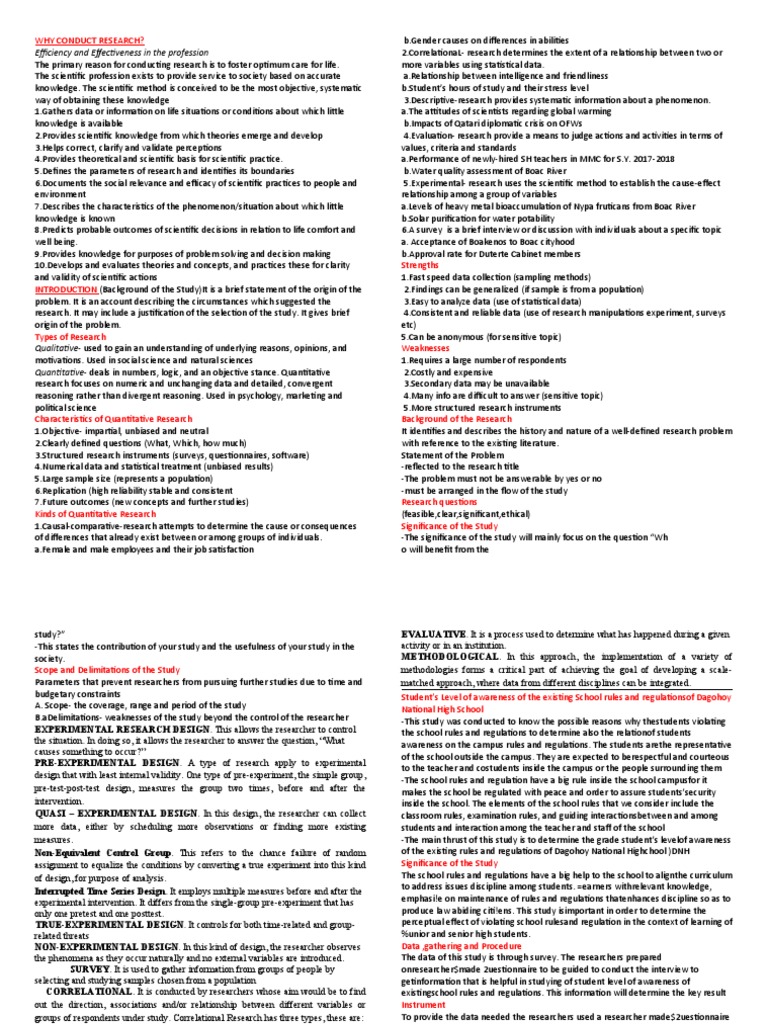 Why Conduct Research | PDF | Survey Methodology | Quantitative Research