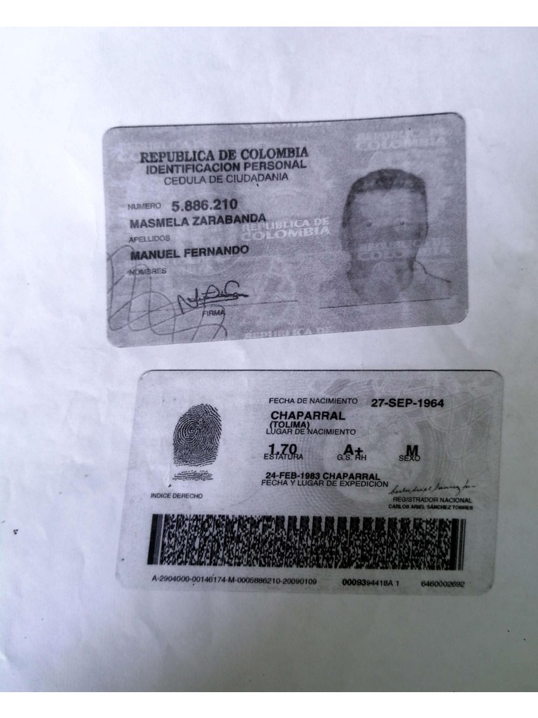 Cedula de Mi Papa | PDF